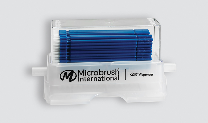 Restorative Applicators UltraBrush 2.0 Kit with Dispenser Regular Green 100 Pk U2D